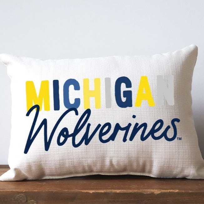 Michigan Wolverines Pillow – Little Luxuries of Mackinac Island